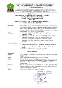 PENGUMUMAN KELULUSAN TAHUN AJARAN 2023-2024 - SIT MULIA